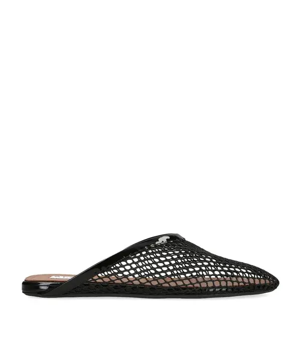 Alaïa Fishnet Mules - Black