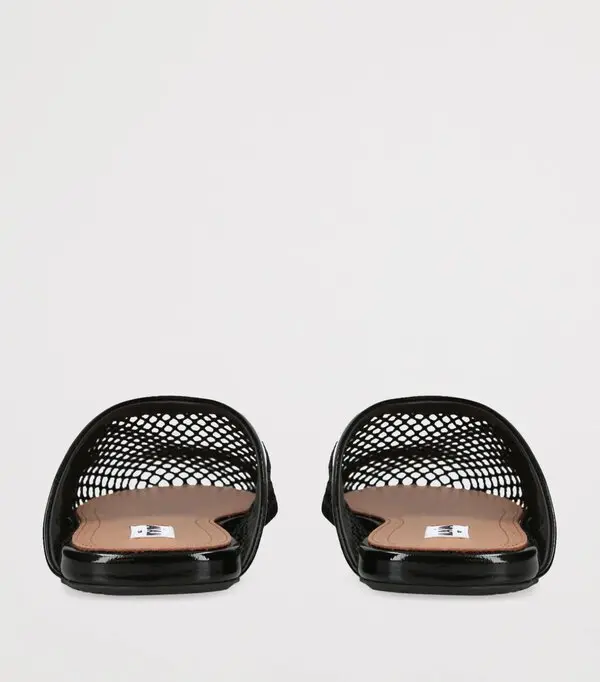 Alaïa Fishnet Mules - Black