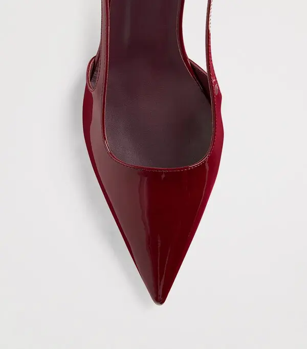 Maje Patent Leather Slingback Pumps - Red