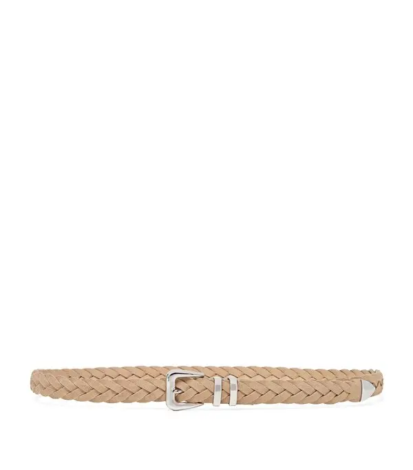 Brunello Cucinelli Braided Suede Belt - Brown