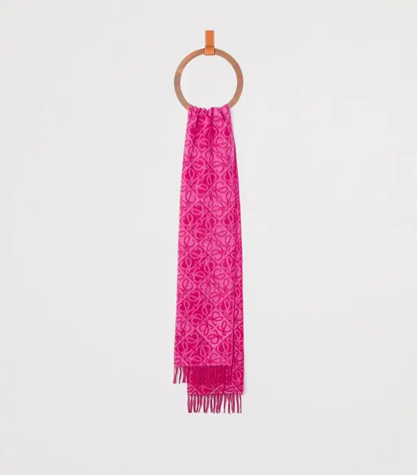 Loewe Wool-cashmere Anagram Scarf
