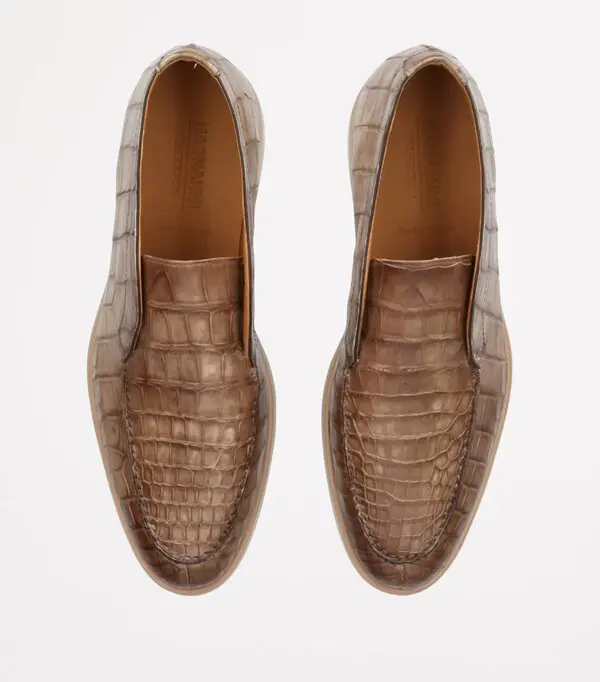 Magnanni Crocodile Pariaso Mid-top Loafers