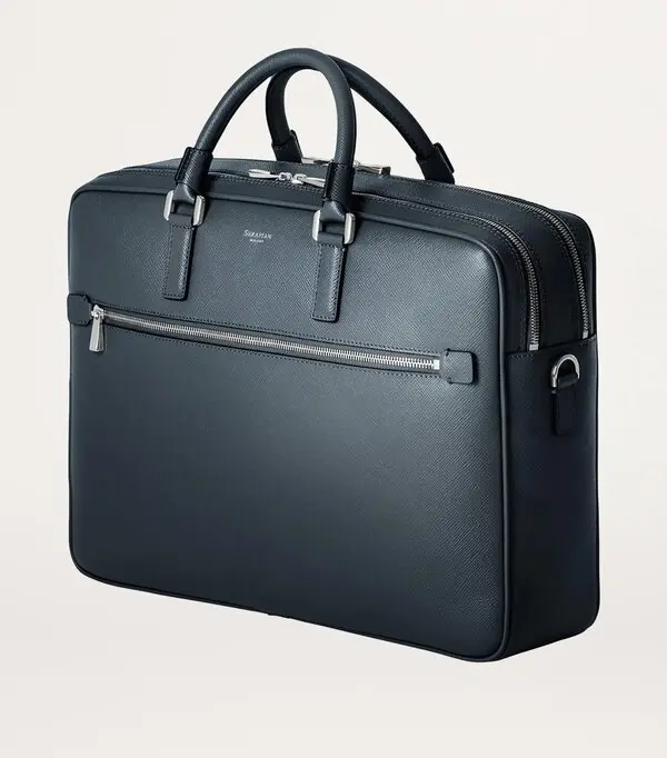 SERAPIAN Leather Double Briefcase