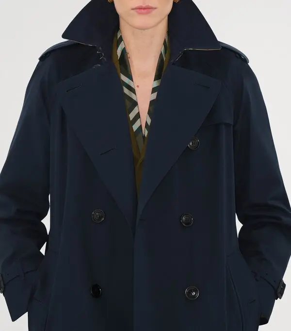 Burberry Long Waterloo Heritage Trench Coat - Blue
