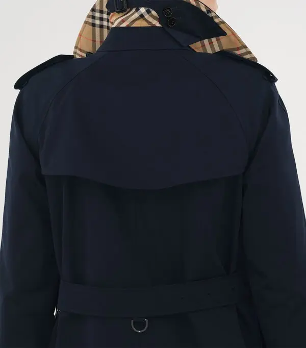 Burberry Long Waterloo Heritage Trench Coat - Blue