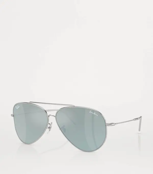 Ray-ban X Lenny Kravitz Aviator Sunglasses - Silver