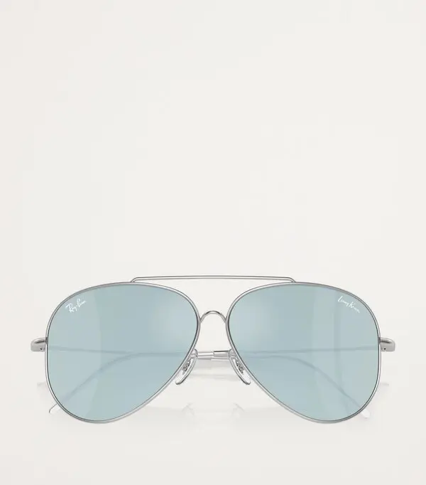 Ray-ban X Lenny Kravitz Aviator Sunglasses - Silver