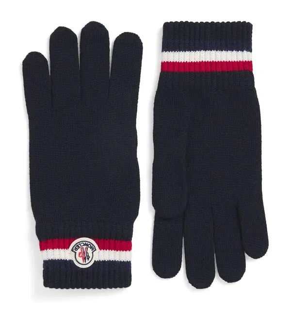 Moncler Wool Gloves - Navy