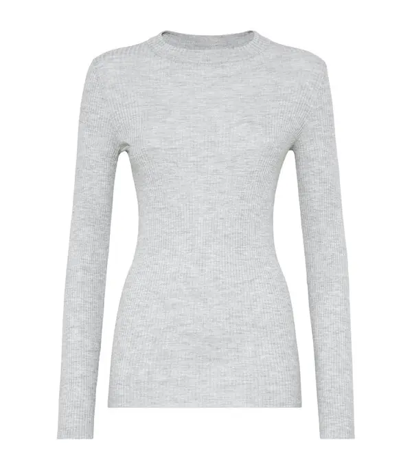 Brunello Cucinelli Cashmere-blend Sparkle Sweater - Grey