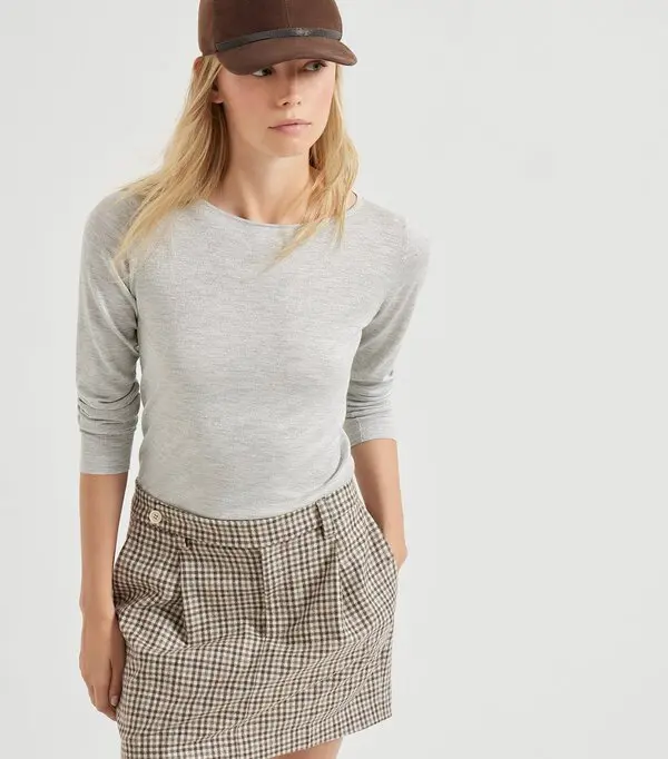 Brunello Cucinelli Cashmere-silk Blend Sweater - Grey