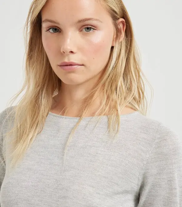 Brunello Cucinelli Cashmere-silk Blend Sweater - Grey