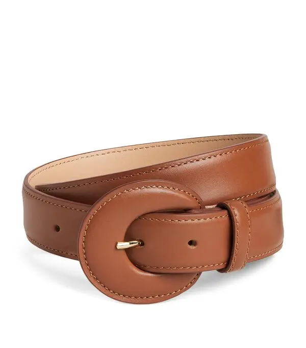 Eleventy Leather Belt - Beige