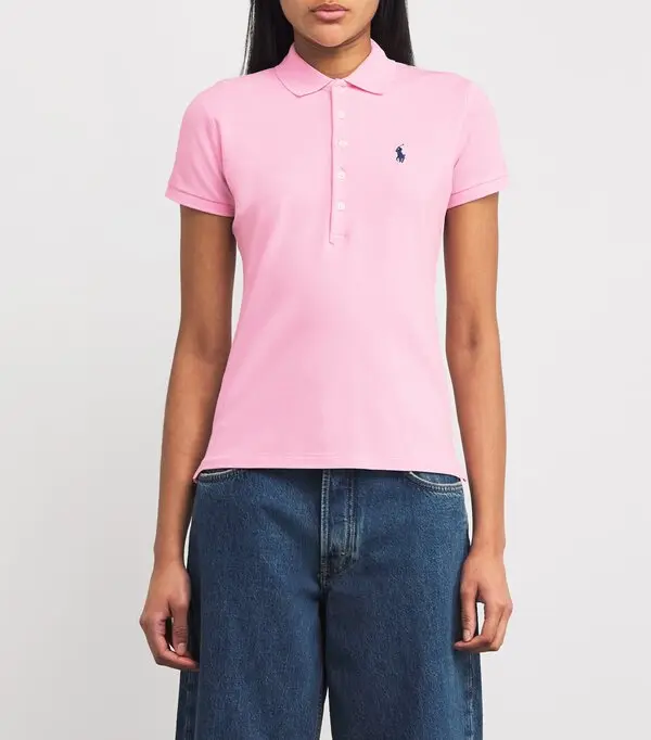 Polo Ralph Lauren Stretch-cotton Julie Polo Shirt - Pink