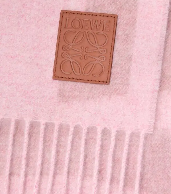 Loewe Cashmere Anagram Scarf - Pink