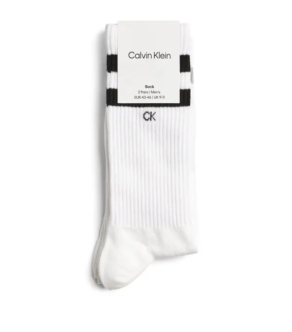 Calvin Klein Crew Stripe Socks - White