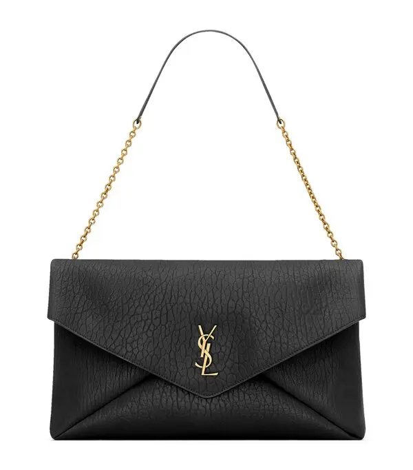 Saint Laurent Cassandre Envelope Pouch - Black