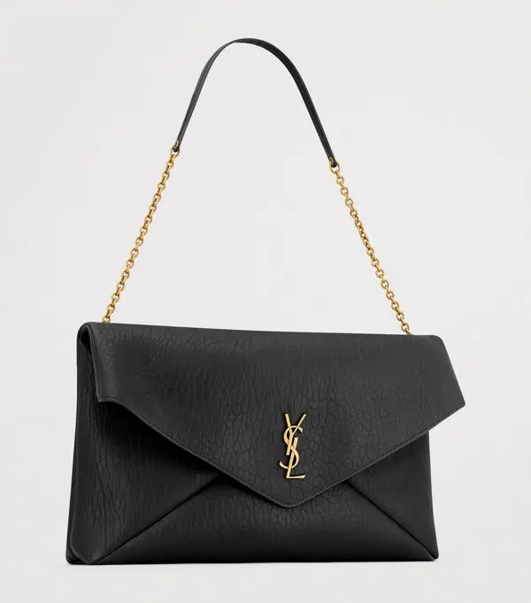 Saint Laurent Cassandre Envelope Pouch - Black