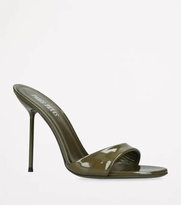 Paris Texas Patent Leather Lidia Mules 105 - Green