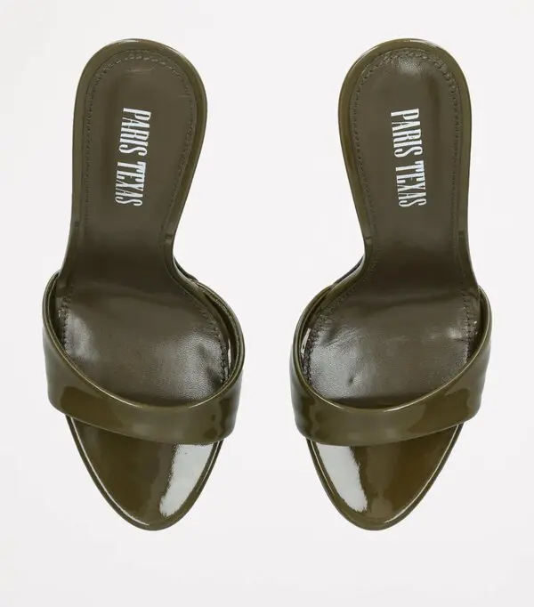 Paris Texas Patent Leather Lidia Mules 105 - Green