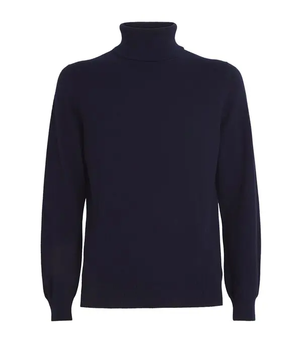 Harrods Cashmere Rollneck Sweater - Navy