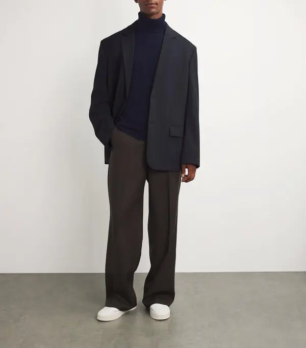Harrods Cashmere Rollneck Sweater - Navy