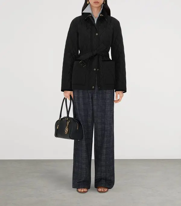 Burberry Quilted Belted Field Jacket - Black