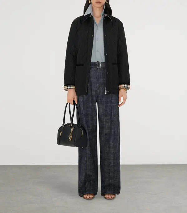 Burberry Quilted Belted Field Jacket - Black