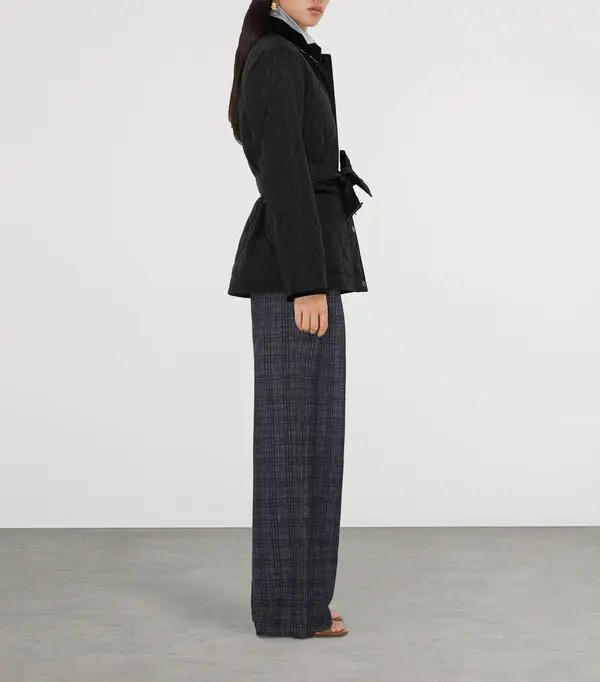 Burberry Quilted Belted Field Jacket - Black