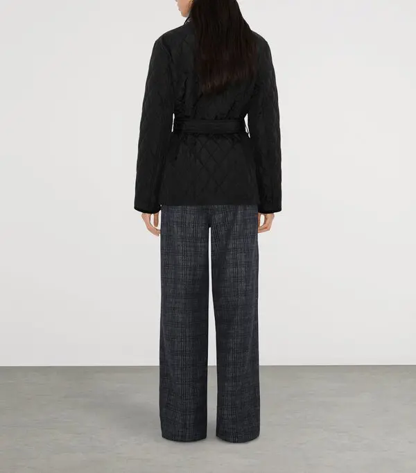 Burberry Quilted Belted Field Jacket - Black