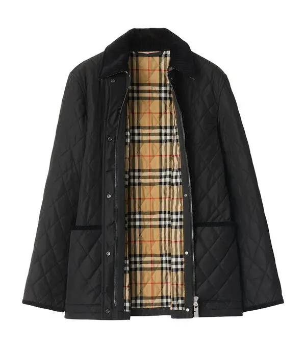 Burberry Quilted Belted Field Jacket - Black