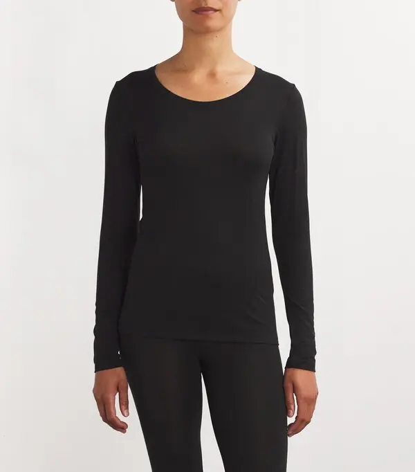 Falke Long-sleeve Daily Climawool T-shirt - Black