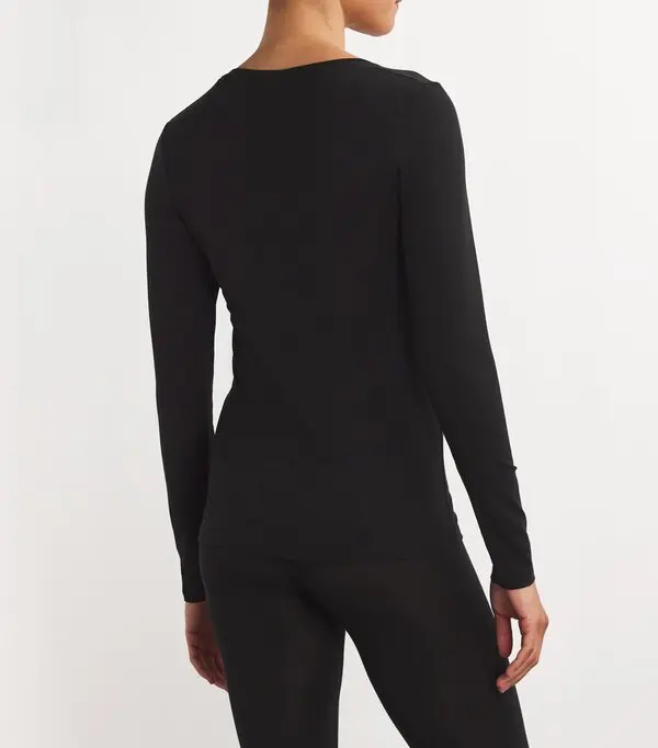 Falke Long-sleeve Daily Climawool T-shirt - Black