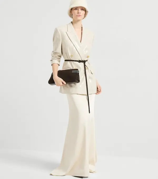 Brunello Cucinelli Satin Maxi Skirt