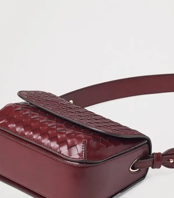 ASPINAL OF LONDON Leather Ella Cross-body Bag - Burgundy