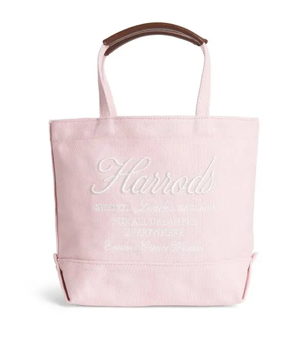 Harrods Embroidered Logo Tote Bag - Pink