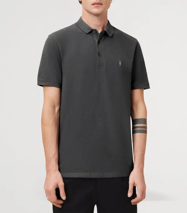 ALLSAINTS Organic Cotton Reform Polo Shirt - Grey