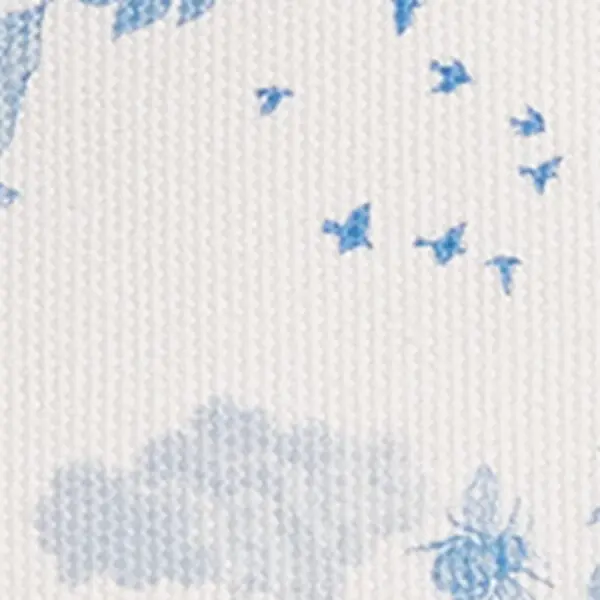Harrods Toile Half Moon Cosmetic Bag - Blue