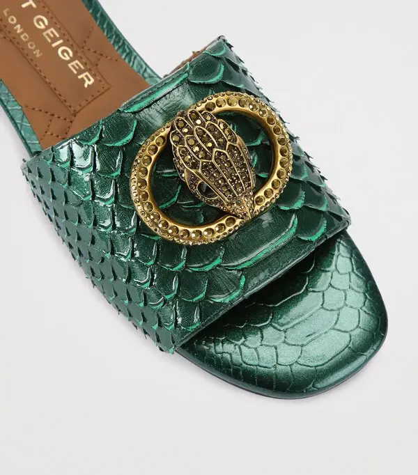 Kurt Geiger Chelsea Flat Sandals - Green