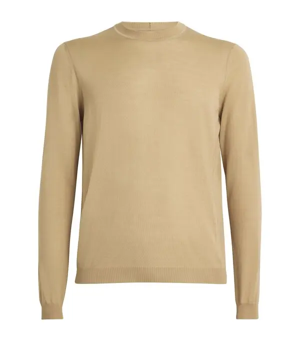Giorgio Armani Crew-neck Cashmere Sweater - Beige
