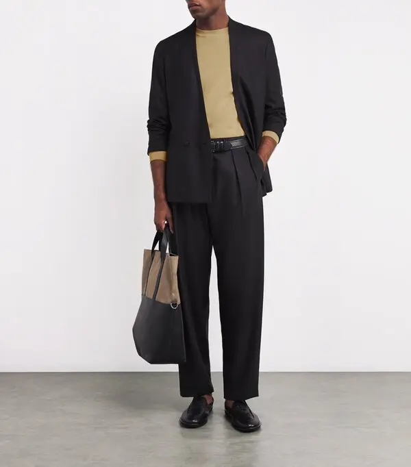Giorgio Armani Crew-neck Cashmere Sweater - Beige
