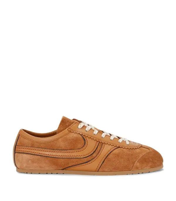 Dries Van Noten Suede Dustin Sneakers - Beige