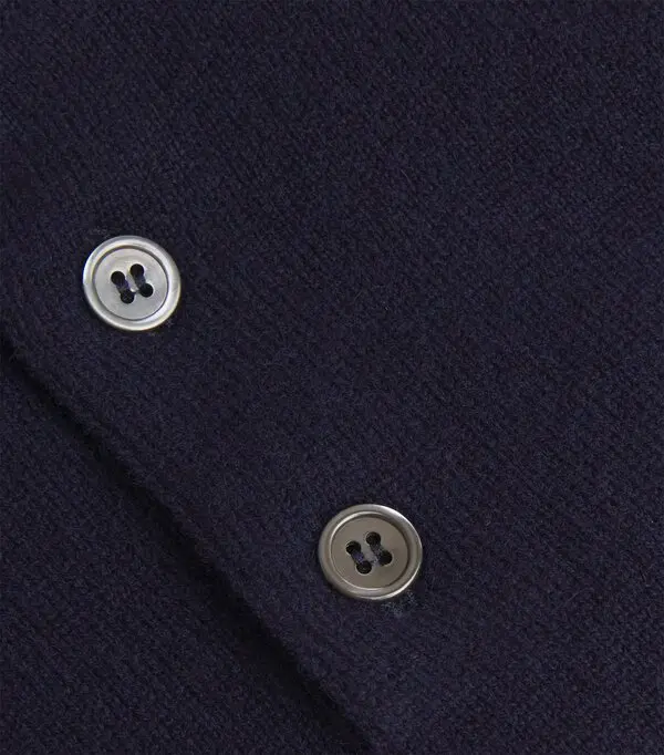 Harrods Cashmere Polo Shirt - Navy