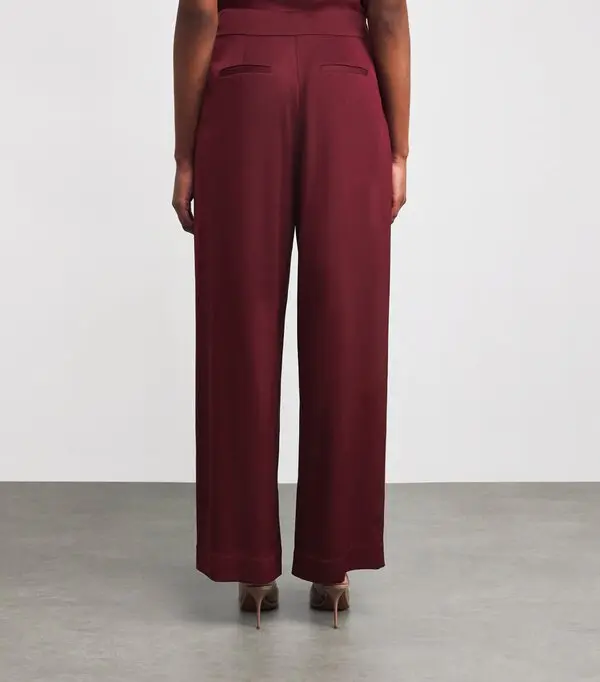 Simkhai Satin Wide-leg Trousers - Red