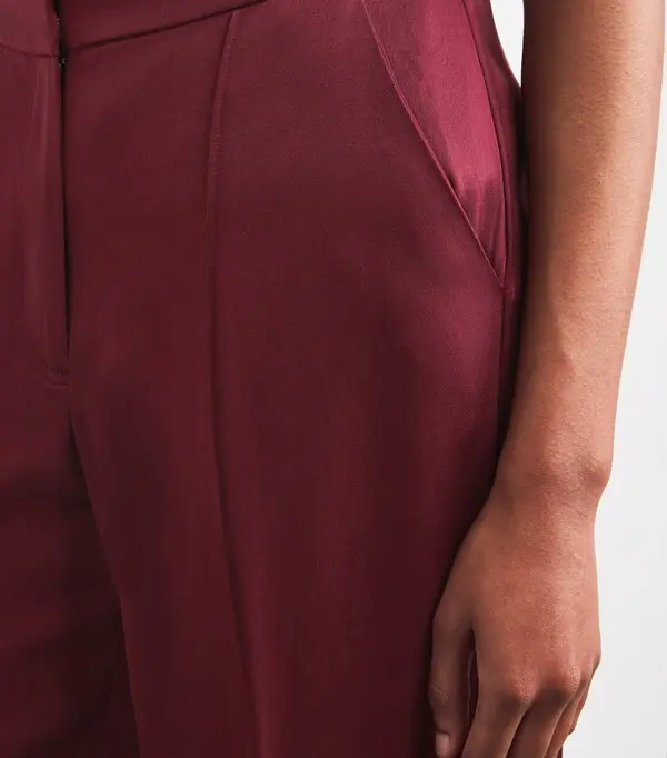 Simkhai Satin Wide-leg Trousers - Red