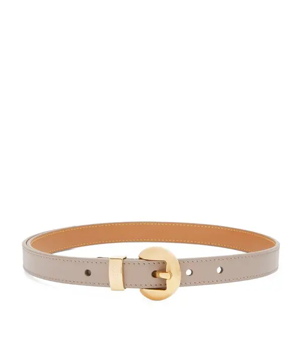 Loewe Leather Pebble Belt - Beige