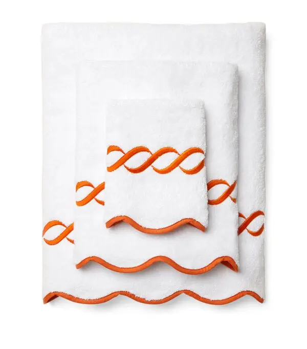 PRATESI Cotton Treccia Bath Towel - Orange