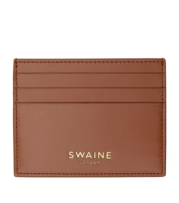SWAINE Leather Card Holder - Brown