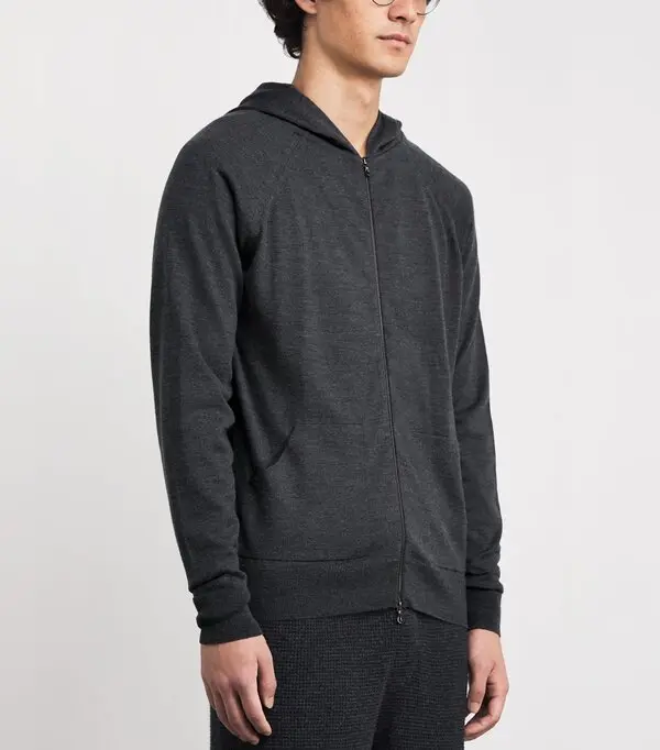 John Smedley Extra Fine Merino Wool Carty Zip-up Hoodie