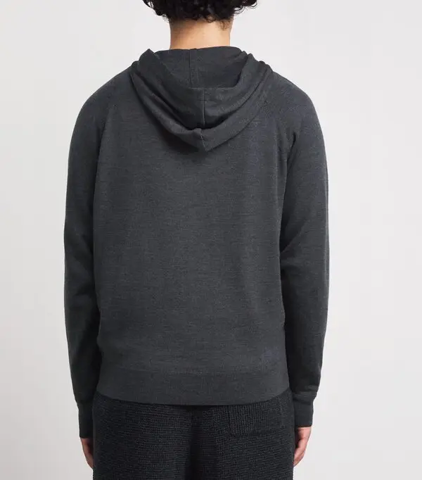 John Smedley Extra Fine Merino Wool Carty Zip-up Hoodie