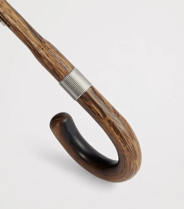 Dunhill Long Umbrella With Wooden Handle - Navy